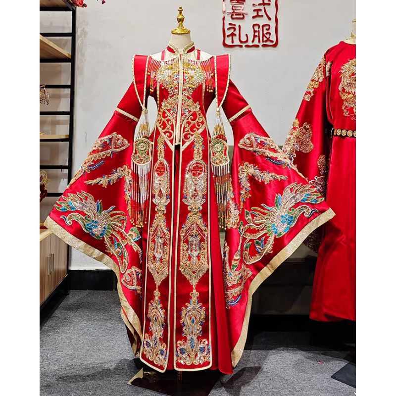 Jual Realpic M-2XL CHW-28 Cheongsam mewah impor gaun chinese wedding ...