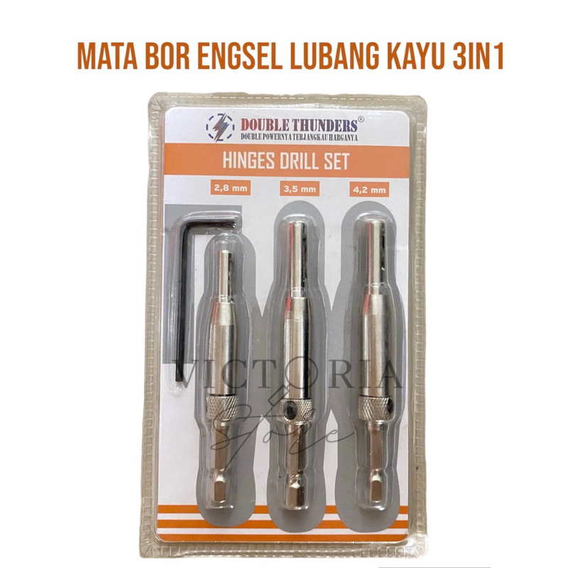 Jual MATA BOR ENGSEL 3IN1/ CENTERING DRILL BIT PINTU KAYU/HINGES DRILL ...