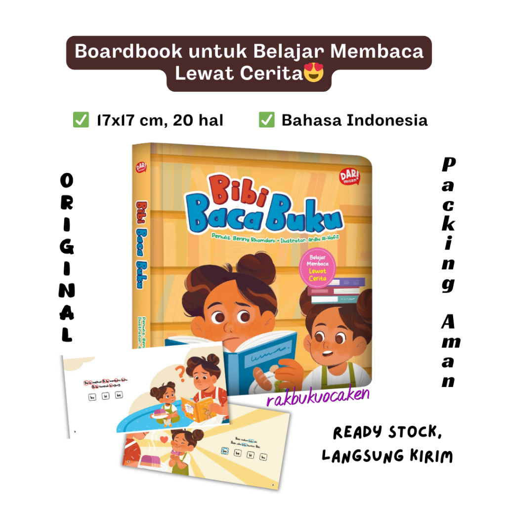 Jual BOARDBOOK Belajar Membaca Ba Bi Bu Be Bo Lewat Cerita: Bibi Baca ...