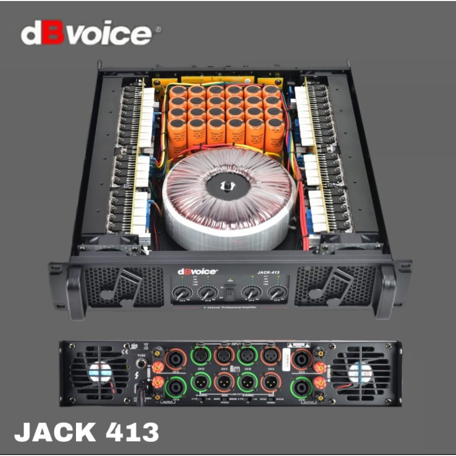 Jual Power dB Voice JACK 413 Original Amplifier dBVOICE 4 Channel Class ...