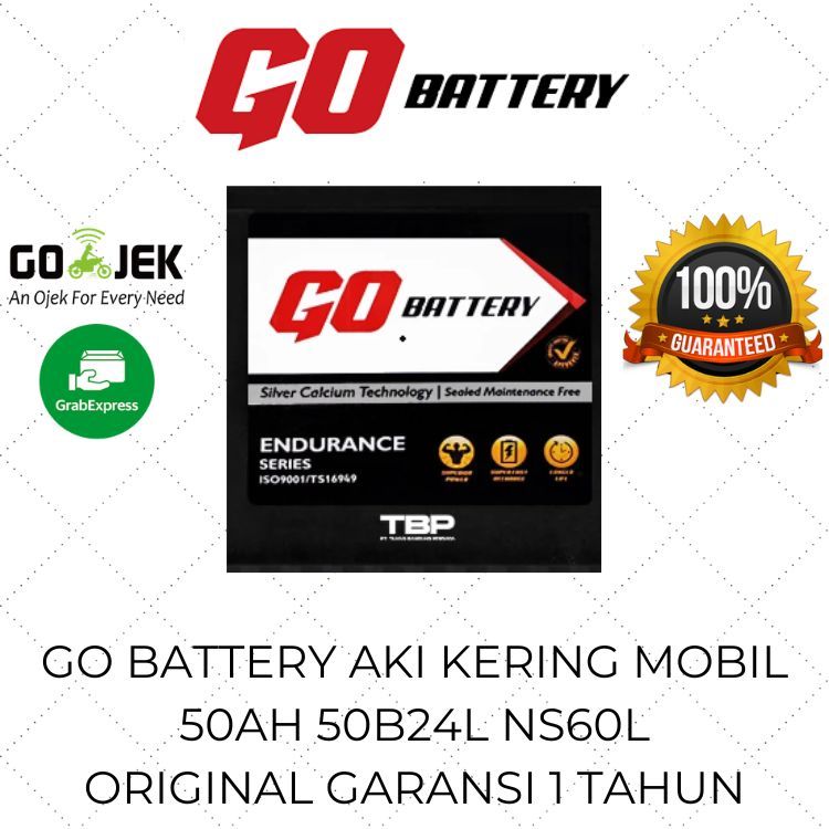 Jual Aki Mobil Kering 50Ah GRAND LIVINA SIGRA XPANDER ERTIGA Go Battery 12V NS60L 50B24L / Aki ...