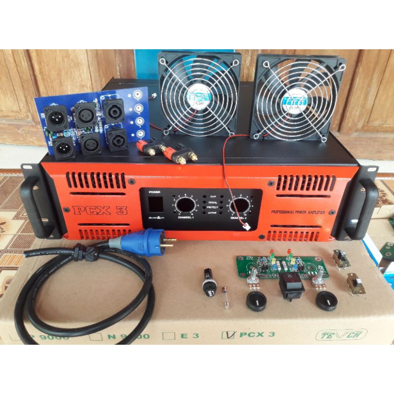 Jual Bok power amplifier PCX3 lengkap aksesoris ukuran 3U box power pcx ...