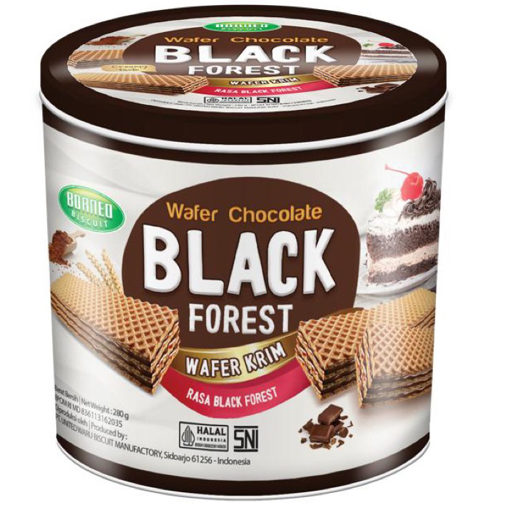 Jual UBM BORNEO WAFER CHOCOLATE BLACK FOREST 280 Gr | Shopee Indonesia