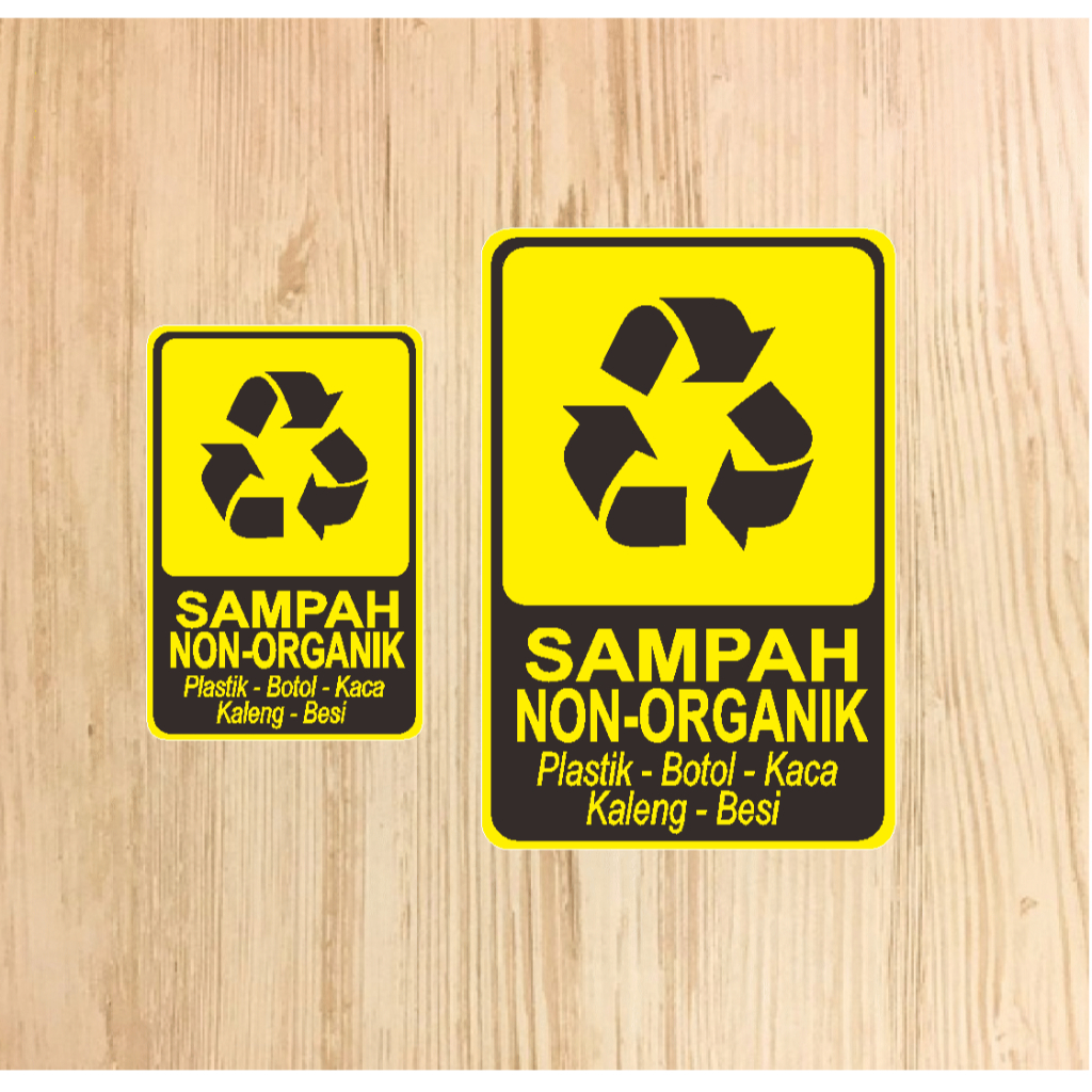 Jual Stiker Vinyl Sampah Non Organik | Stiker Vinyl Tempat Sampah Non ...