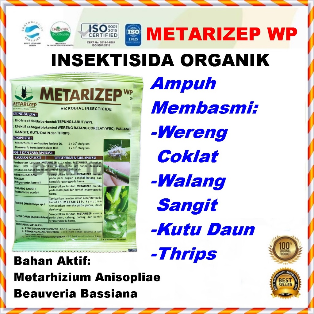 Jual Metarizep WP 50 gr Metarhizium Beauveria Bassiana Bio Insektisida ...