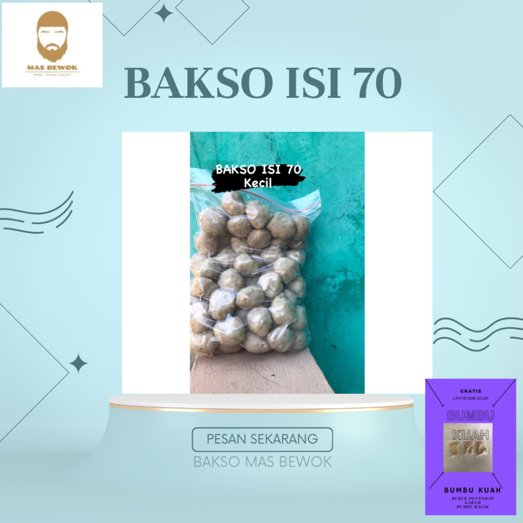 Jual BAKSO KECIL ISI 70 HOME MADE TANPA BAHAN PENGAWET free bumbu ...
