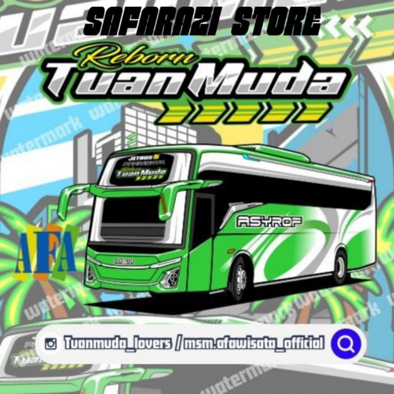 Jual STIKER BUS TUAN MUDA ASYROF MSM HOLOGRAM 10K 4PCS | Shopee Indonesia