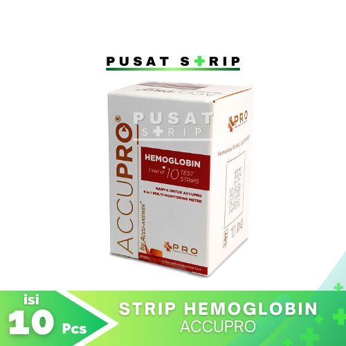 Jual Strip ACCUPRO HB Hemoglobin Darah @10 pcs ACCU PRO Accu-Pro ...
