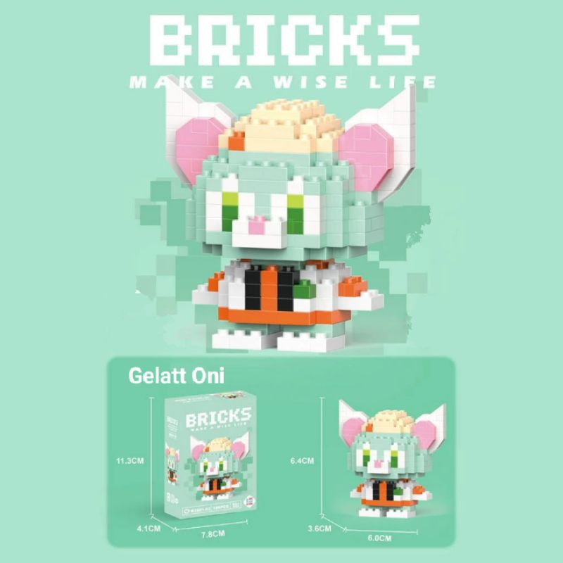 Jual Bricks Toys Karakter Kartun Balok Puzzle Mini Karakter Mainan Anak ...