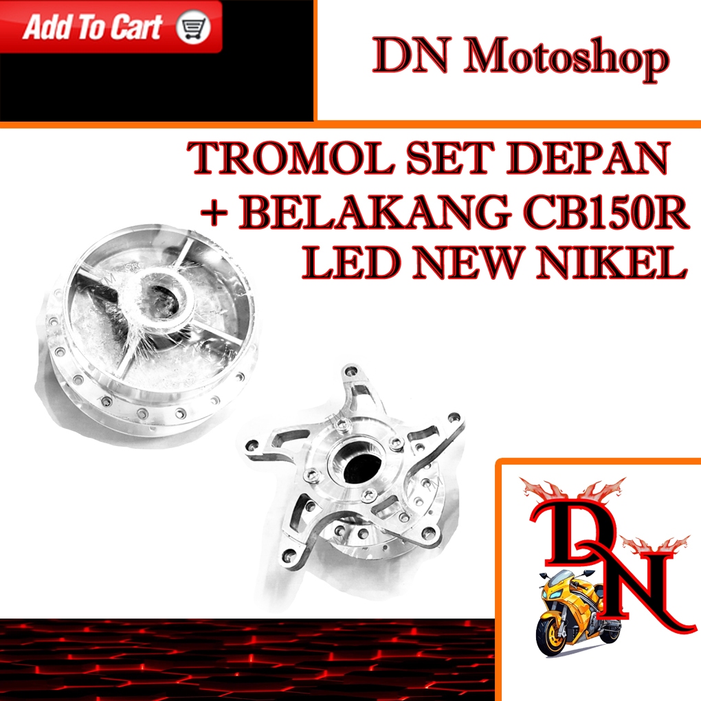 Jual TROMOL DEPAN BELAKANG MOTOR ATAU KERETA CB150R NIKEL | Shopee ...