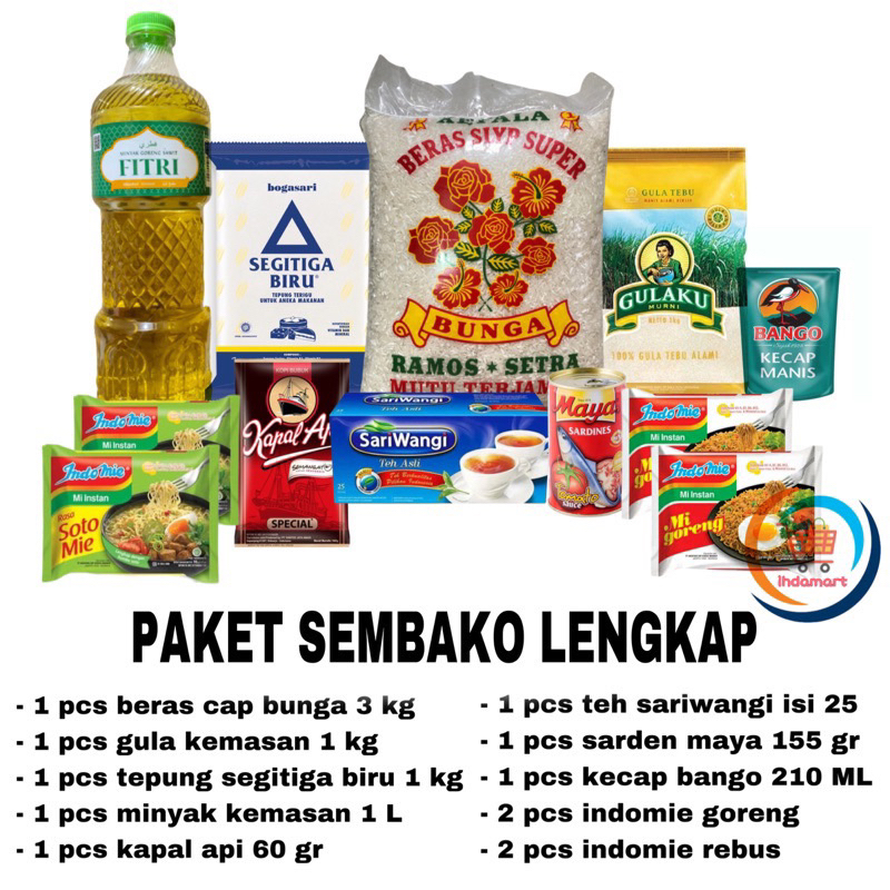 Jual Paket sembako lengkap 70 pcs | Shopee Indonesia