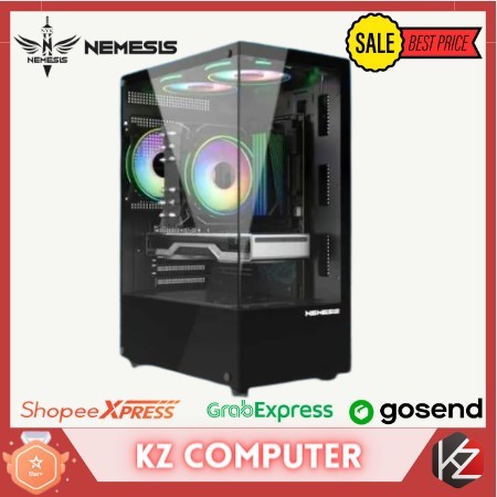 Jual Casing Gaming NYK T64 Homeros Aqua M-ATX Free 3 Fan RGB | Shopee ...