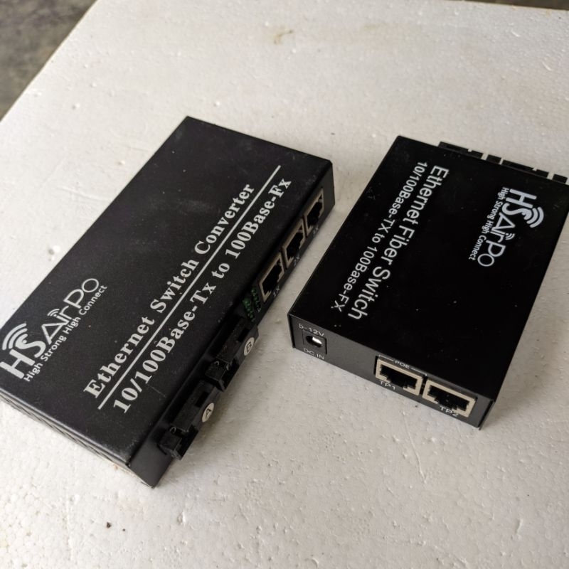 Jual Media Converter Fiber HSAirPo 2 FO 2 3 4 LAN AB POE | Shopee Indonesia