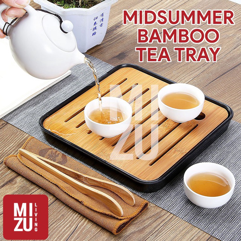 Jual ART J96N MIDSUMMER BAMBOO Chinese Tea Tray With Drain Pan Nampan ...