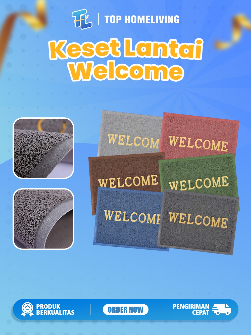 Jual KESET WELCOME / KESET KARPET LAP LANTAI KAMAR MANDI/RUANG TAMU ...
