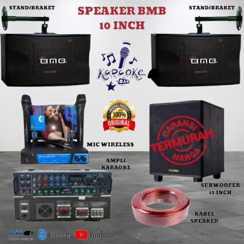 Jual PAKET SOUND KARAOKE BMB 10 INCH PLUS SUBWOOFER 12 INCH FREE KABEL ...