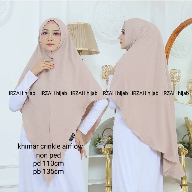 Jual irzah hijab-khimar shopia non pet/hijab crinkle airflow jumbo non ...