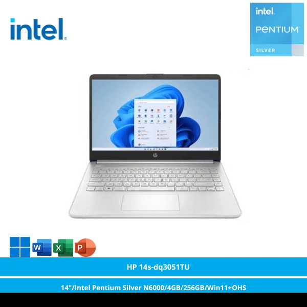 Jual [FREE MOUSE WIRELESS] HP 14s-dq3051TU (14"/Intel Pentium Silver ...