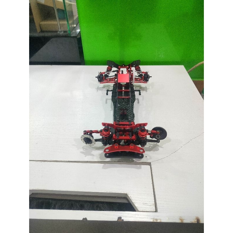 Jual Kit drift rwd Sakura D5 MR carbon chassis alumunium red blom ...