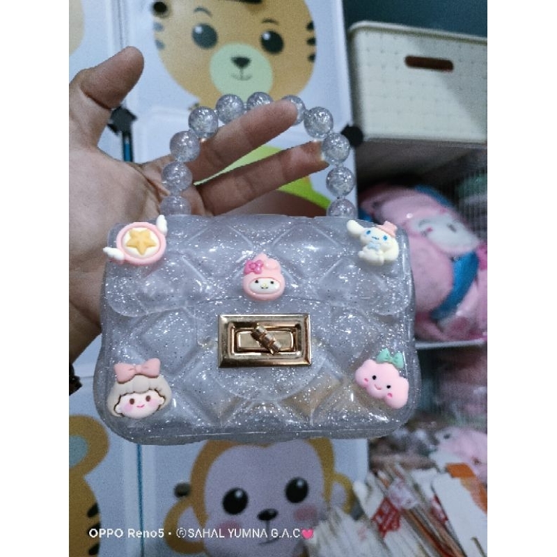 Jual Tas jelly karakter 3D/tas selempang jelly anak karakter boneka/tas ...