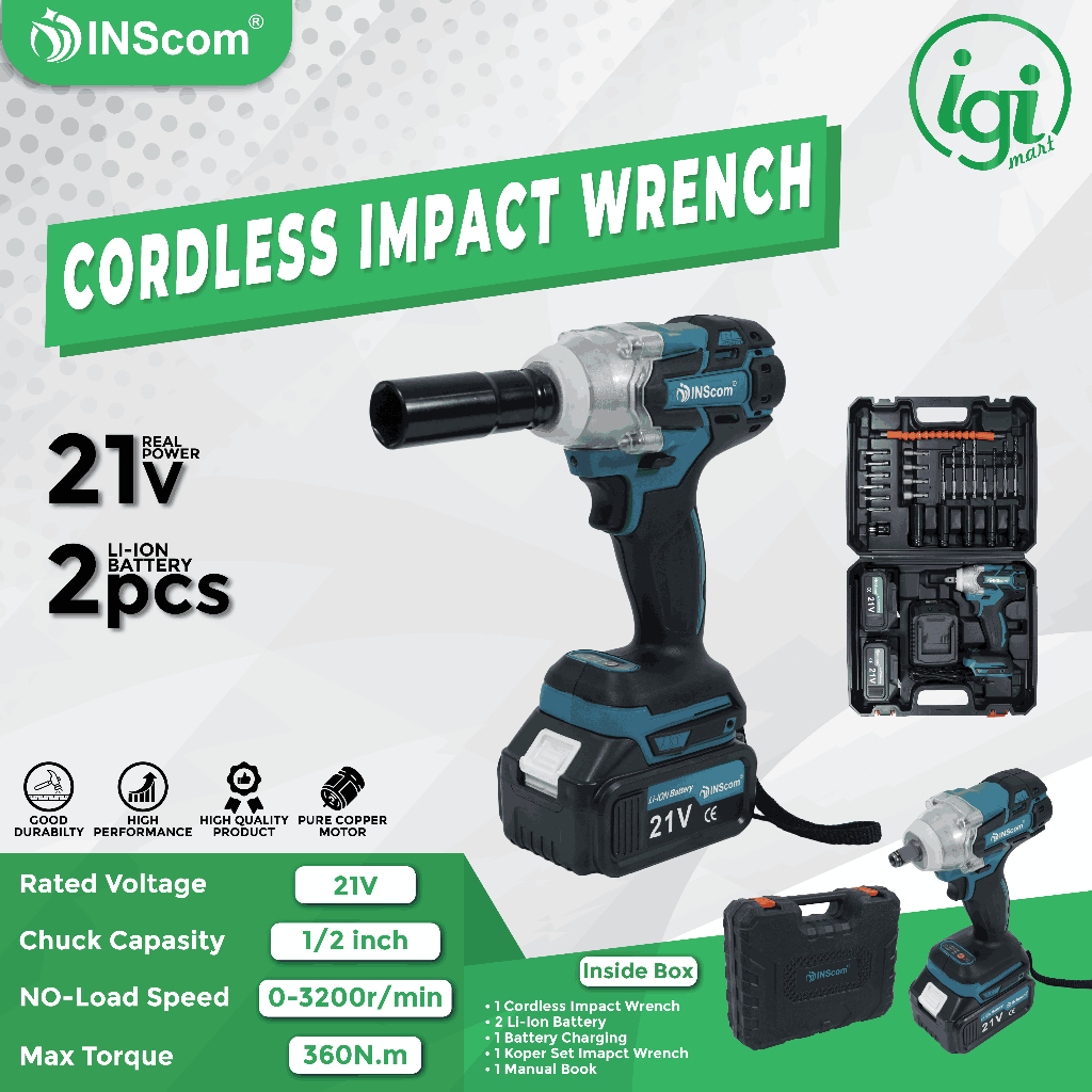 Jual MESIN BOR IMPACT BUKA BAUT KUNCI SET BATERAI TANGAN IMPACT WRENCH ...
