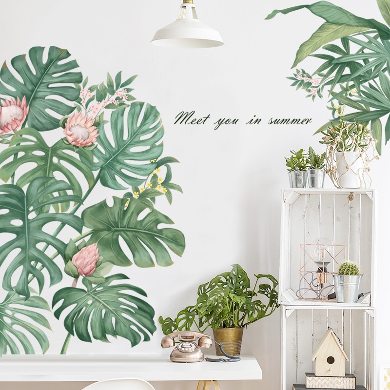 Jual Reliza Wall Sticker Pohon Daun Hijau Burung Cantik Green Tree ...