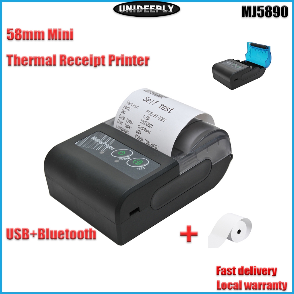 Jual Inkless 58mm Mini Thermal Portable Printer Wireless with Bluetooth ...