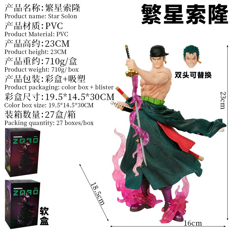 Jual Action figure One Piece Roronoa zoro~Star studio Recast | Shopee ...