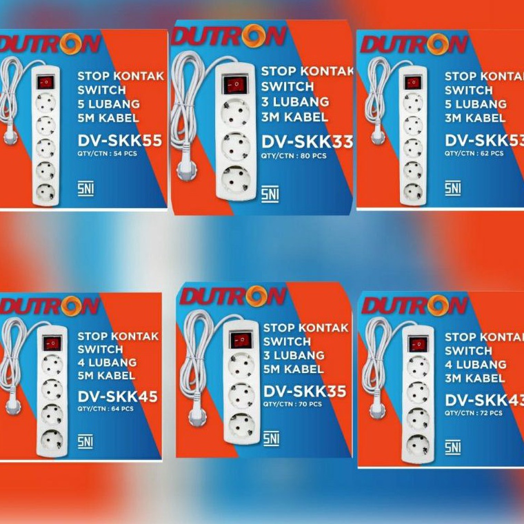 Jual HARGA SPESIAL Dutron Terminal Stop Kontak Arde 3 4 5 Lubang Kabel ...