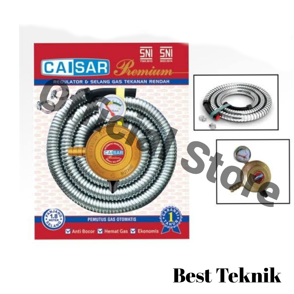 Jual Caisar Regulator selang komplit 1,8m Standar SNI | Shopee Indonesia