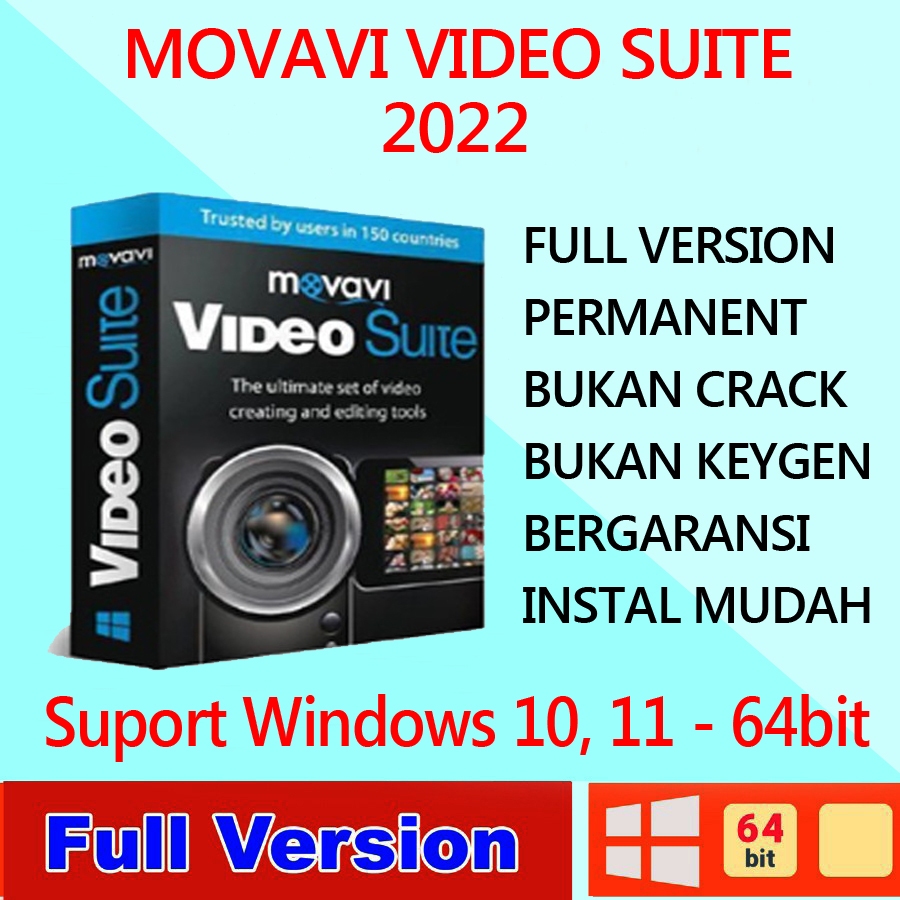 Jual Movavi Video Suite 2022 Full Version - 64 bit ( Wind ) | Shopee Indonesia