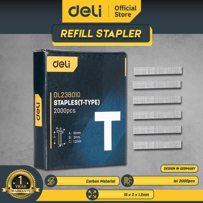 Jual Deli Staple Gun Refill / Isi Ulang Staples Tembak 3 Model ...