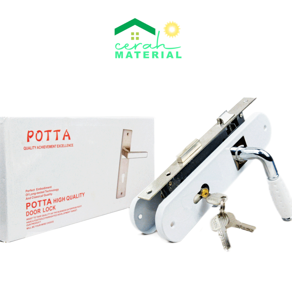 Jual POTTA Body Kunci Set Handle Pintu Tanggung Putih Kuat dan ...