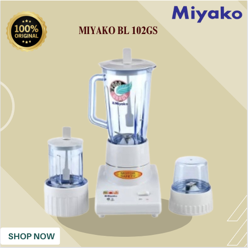 Jual Blender MIYAKO 3in1 BL 102GS Blender Kaca 1L/BL-102-GS/BL102GS/BL 102 GS/MIYAKO ORI ...