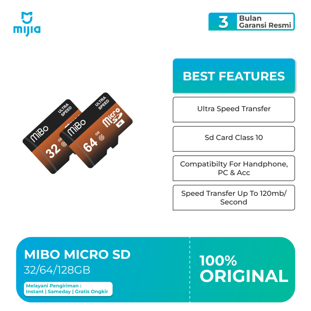 Jual Mibo Micro SD Ultra Speed 32/64/128GB Original | Shopee Indonesia