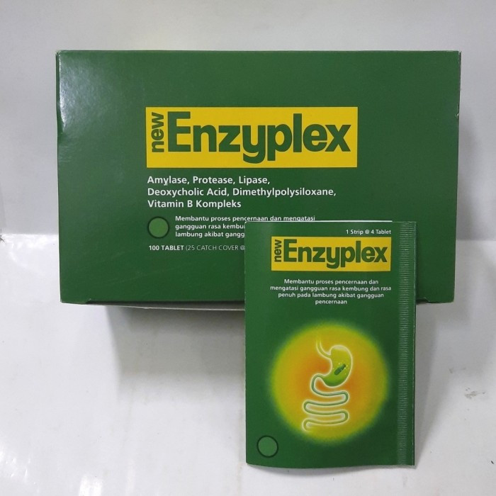 Jual Enzyplex 1 strip isi 4 tablet/ obat kembung | Shopee Indonesia