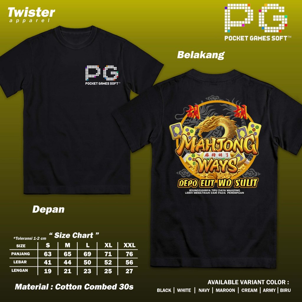 Jual Kaos Mahjong Ways 2 Dragon PG Soft Depo Elit WD Sulit - Baju Game ...