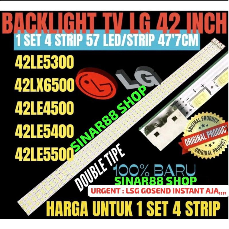 Jual BACKLIGHT TV LG 42 INC 42LE5300 42LX6500 42LE4500 42LE5400 42LE5500 42LE5700 42LE BL LAMPU ...