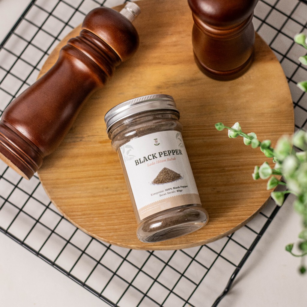 Jual Tani Organic Black Pepper 80 gram – Bubuk Lada Hitam 80gr Botol ...