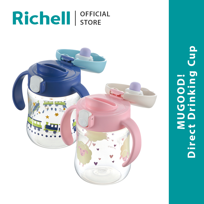 Jual RICHELL - MUGOOD! Direct Drinking Cup /Gelas Minum Anak / Training Cup Bayi | Shopee Indonesia