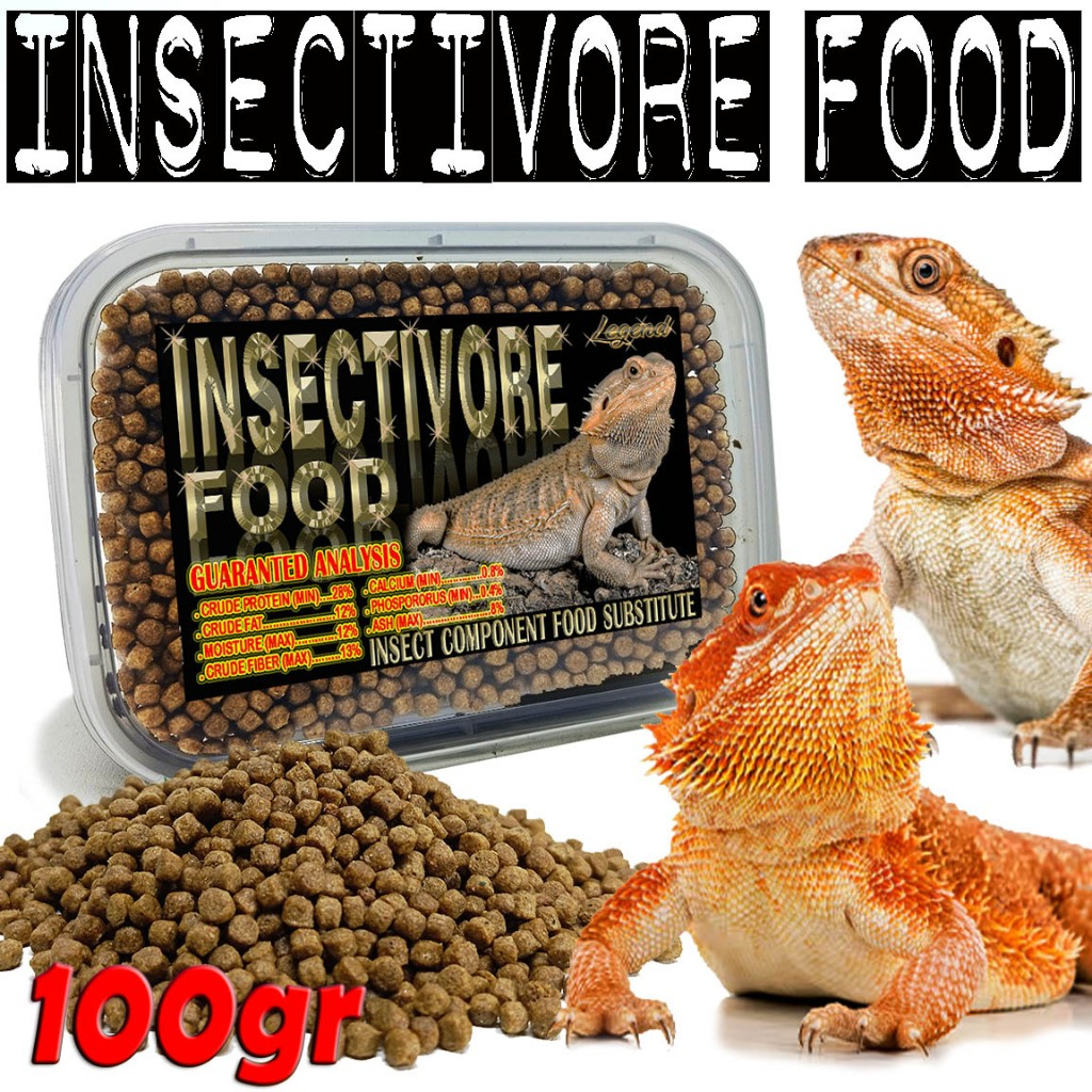 Jual 100GR PELET DIET INSECTIVORE FOOD MAKANAN REPTILE BD BEARDED ...