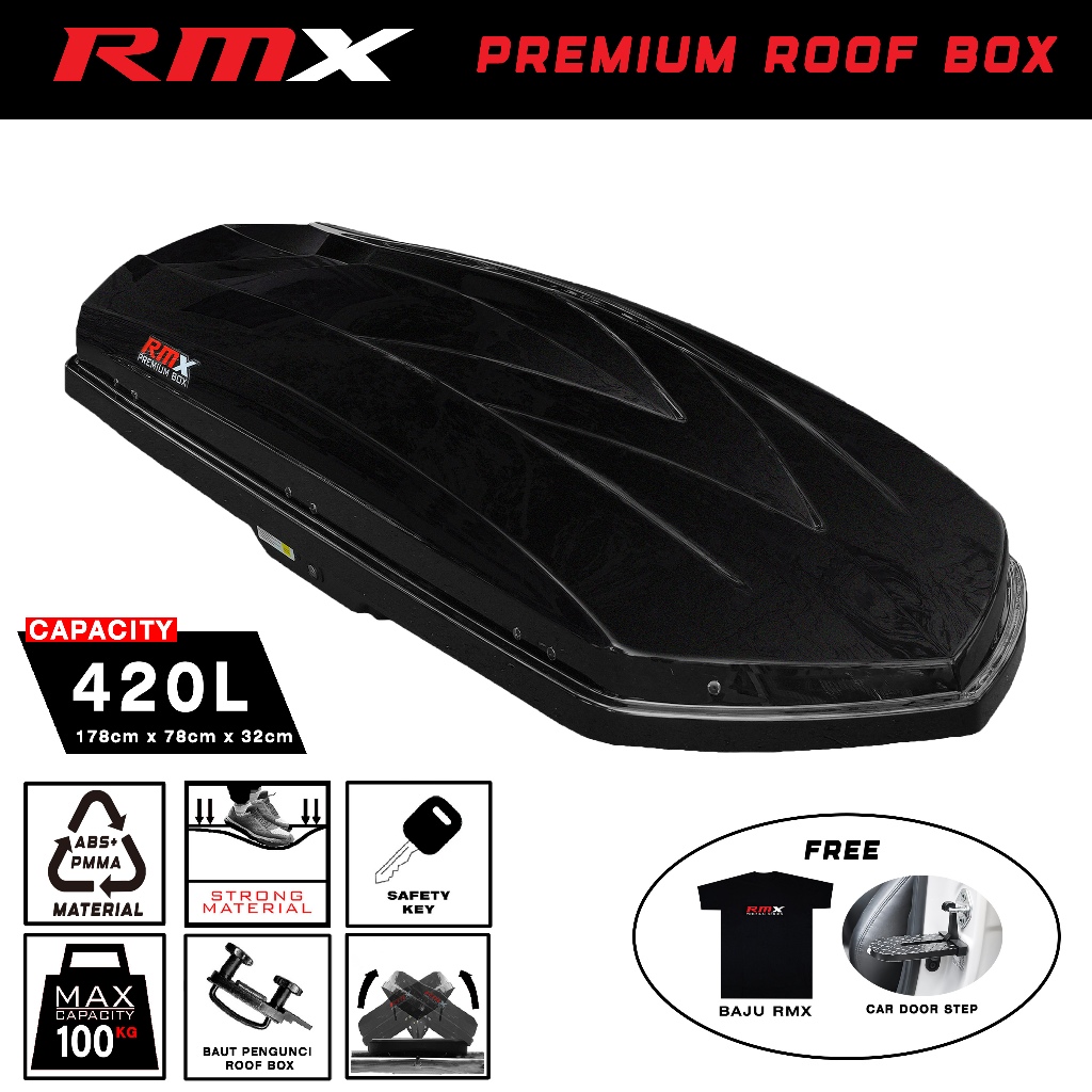 Jual Roof box roofbox bagasi atas mobil universal RMX premium material ...
