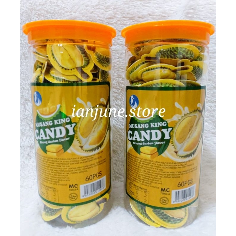 Jual Permen Durian Musang King isi 60pcs / Permen Durian / Permen Lunak ...