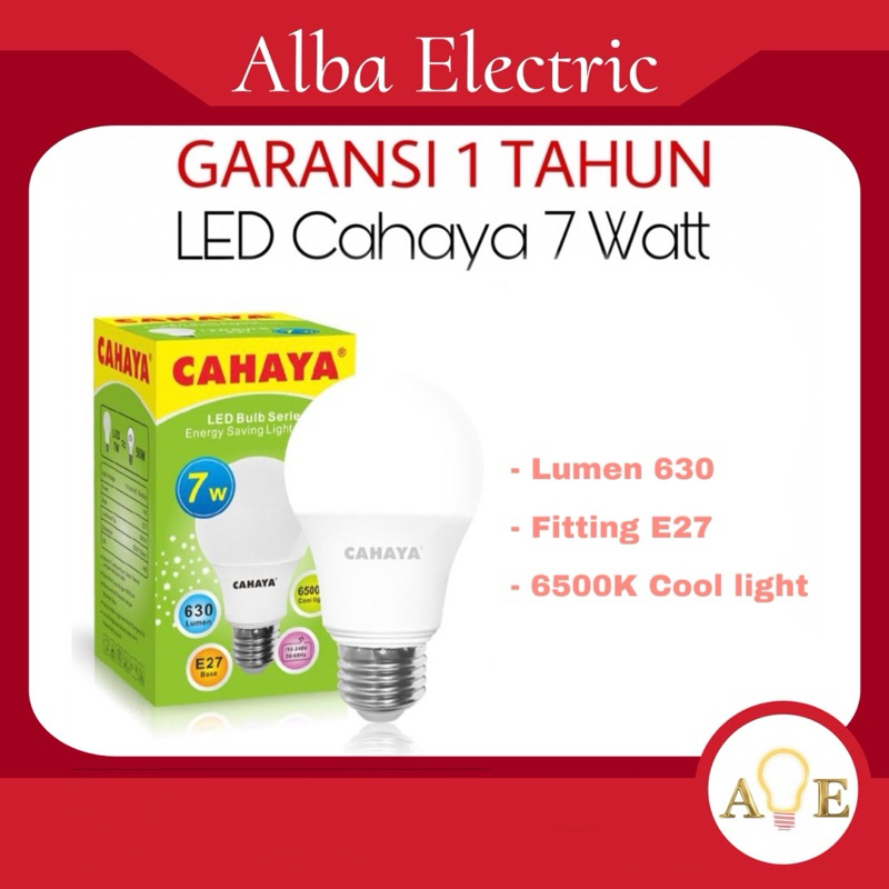 Jual CAHAYA LAMPU LED A Bulb 7 Watt Bohlam Abulb Cahaya Putih 7W 6500K Bergaransi 1 Tahun Grosir ...