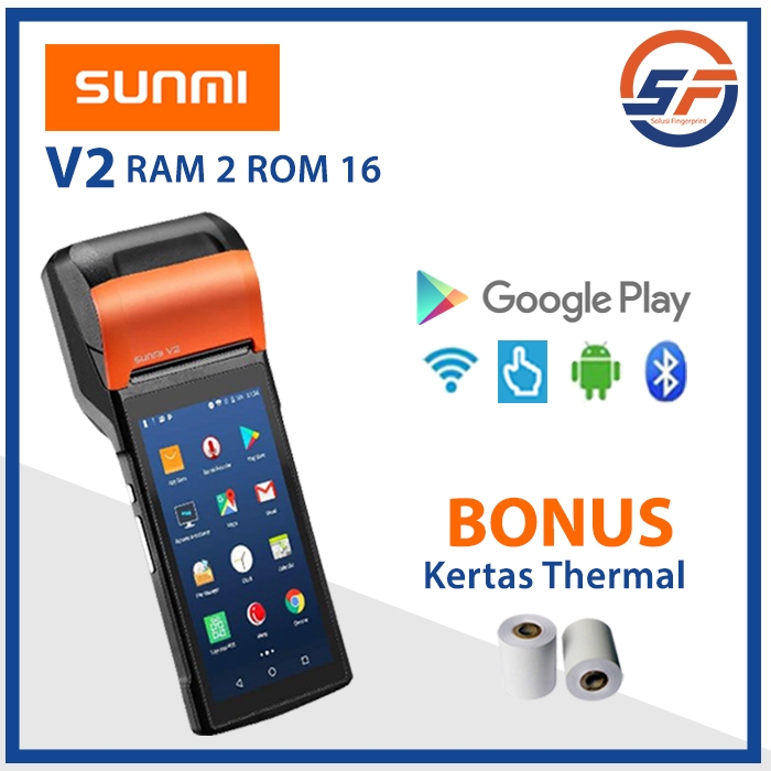 Jual Mesin Kasir POS Sunmi V2 2/16 Android Mobile POS With Printer Thermal | Shopee Indonesia