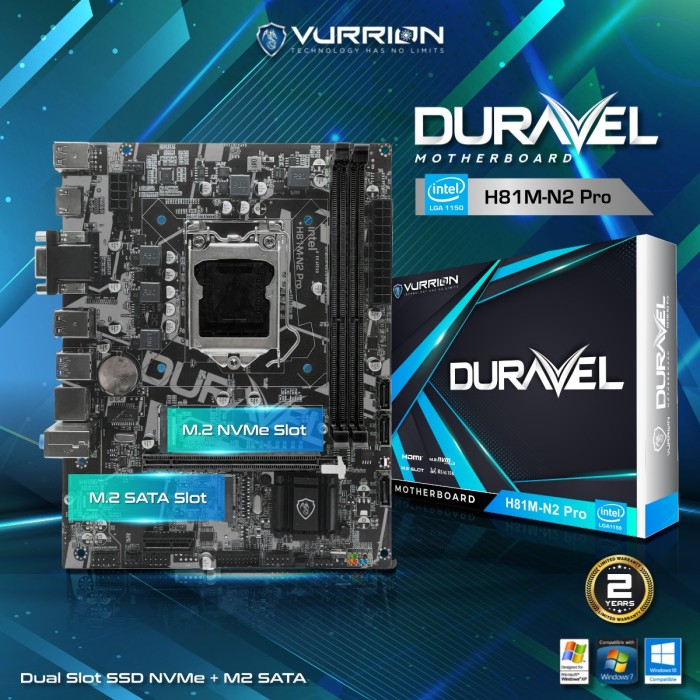 Jual Mainboard H81M-SV2 & N2 PRO Duravel Vurrion Intel LGA 1150 - Mobo ...