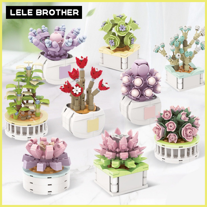 Jual LELE Mainan Anak Perempuan Bricks Bunga Flower DIY Susun Edukasi ...