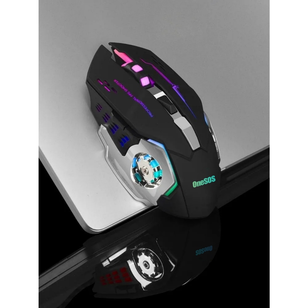 Jual Mouse Gaming Wireless Rechargeable LED Light / Wireless Mouse ...