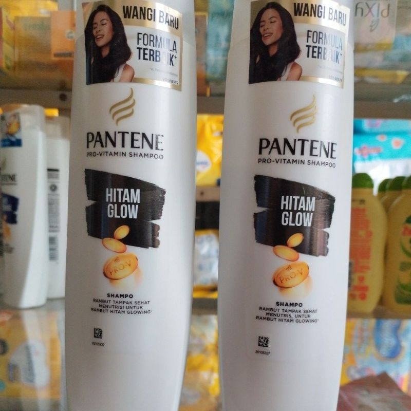 Jual PANTENE PRO-VITAMIN SHAMPOO HITAM GLOW 160ML | Shopee Indonesia