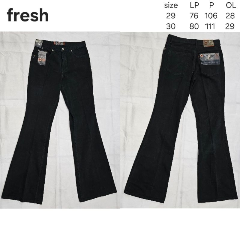 Jual celana jeans panjang pria cutbray cutbry bootcut pants hitam biru ...